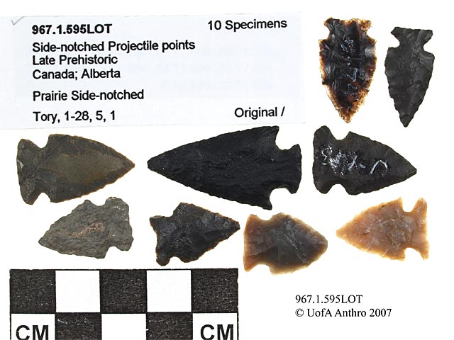 967.1.595LOT - side-notched projectile points - University of Alberta ...